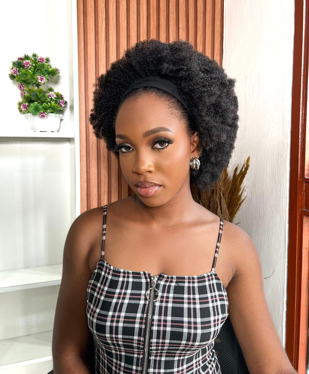 Short Afro Wig | TWA FRO” Headband WIG | Blvck Hair NG